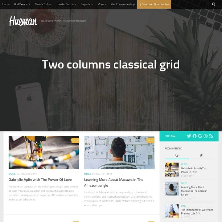 Hueman Theme Review - Mohamad Al Karbi
